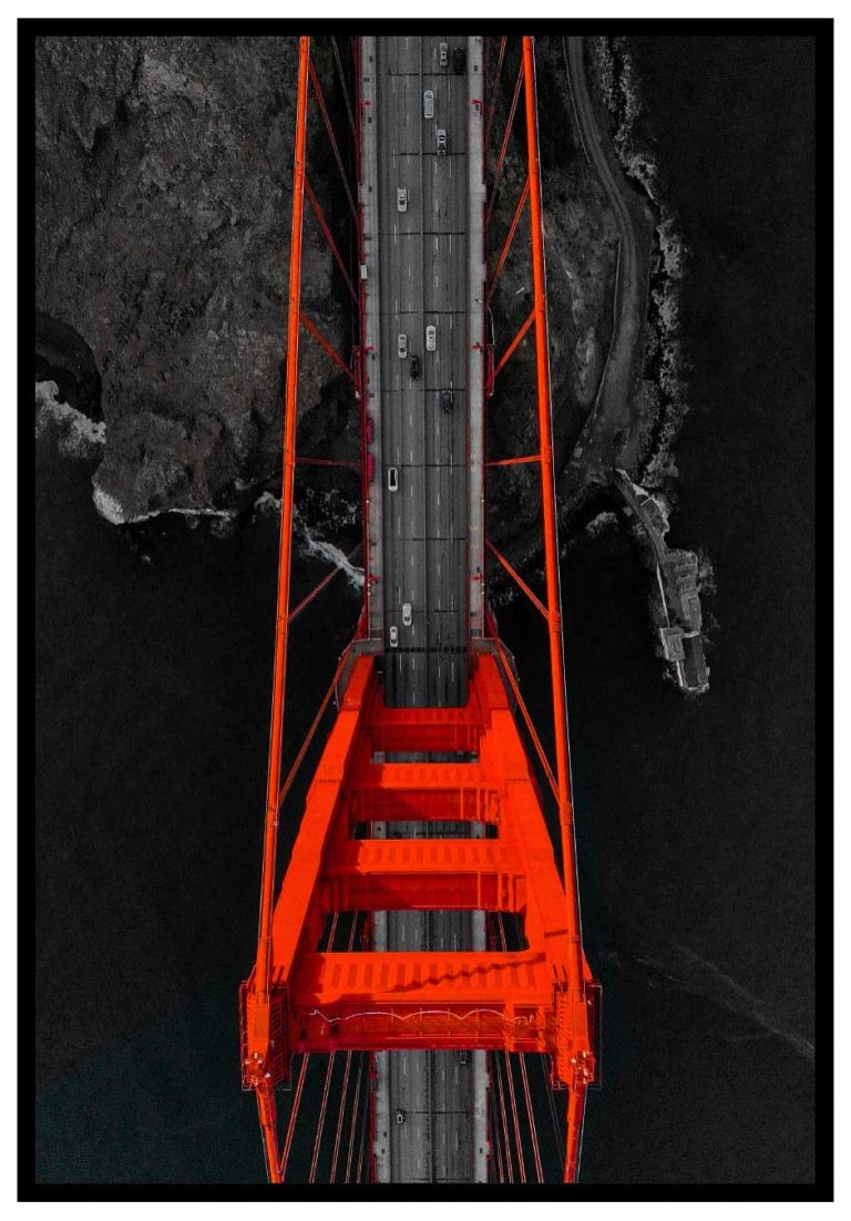Golden gate bron - Röda posters med unika bilder
